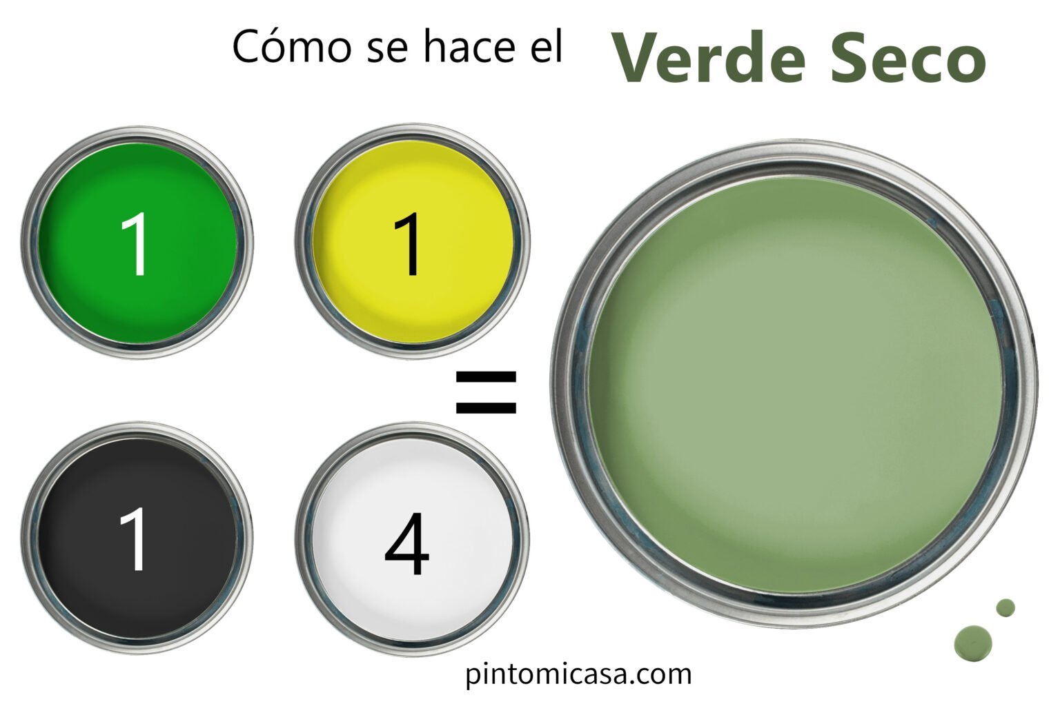 Cómo se hace el color Verde Seco con pinturas – PintoMiCasa