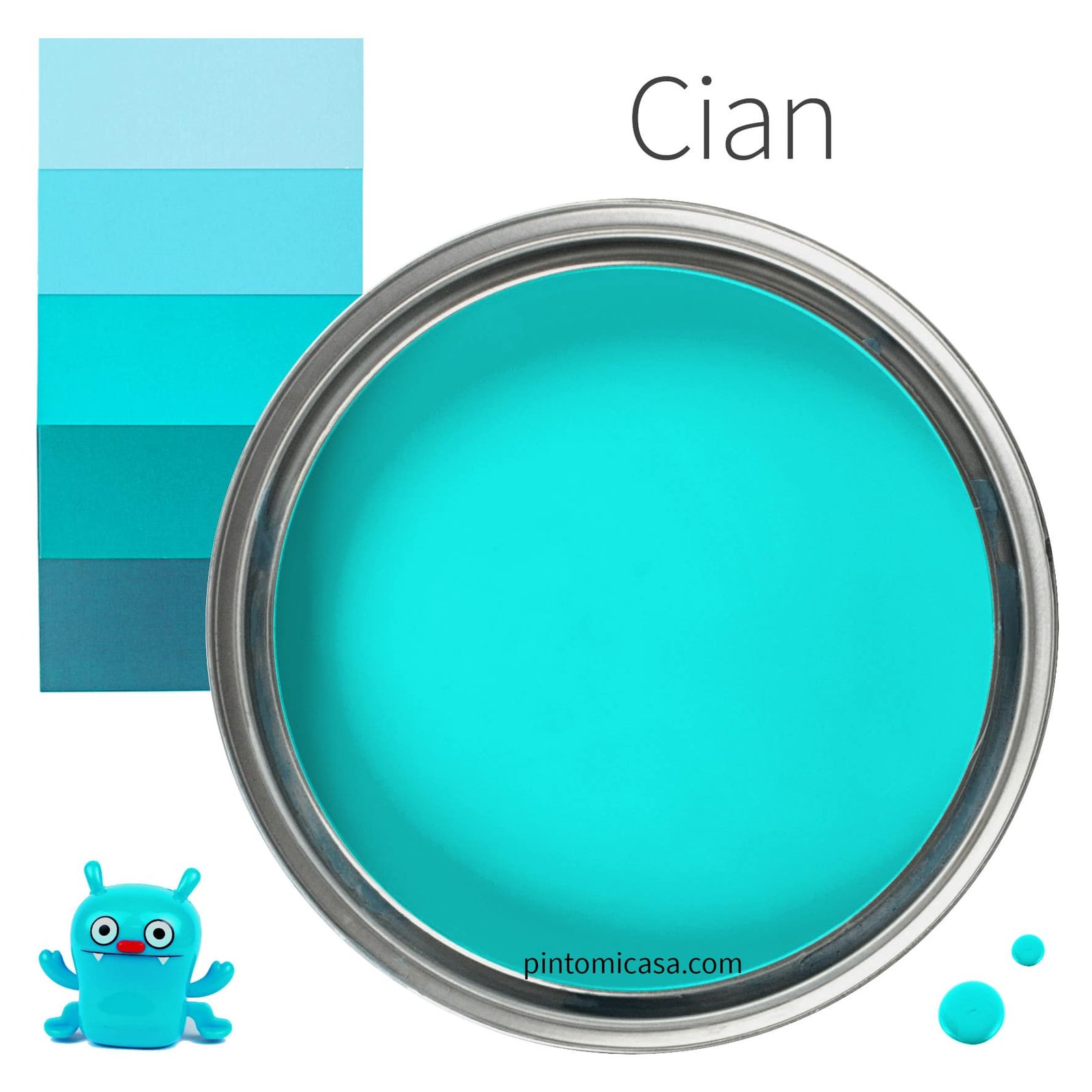 Gama de colores de pintura verdes azulados – PintoMiCasa